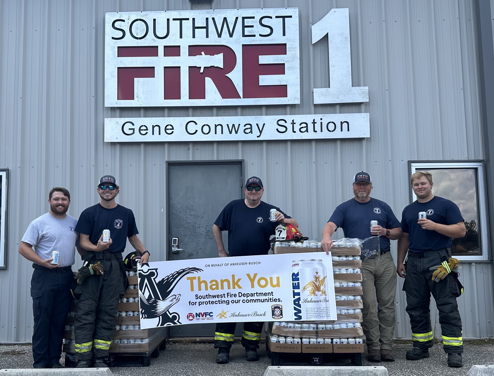 Southwest Lee County Fire/Rescue receives canned drinking water from ...