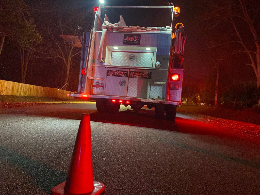 Fire officials work to extinguish blaze following explosion in Ladonia ...